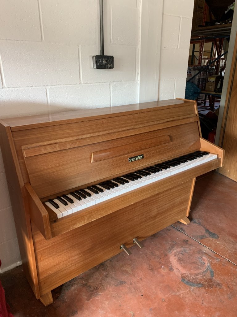 Second Hand Zender Upright Piano in cherry wood (view in our Daventry ...